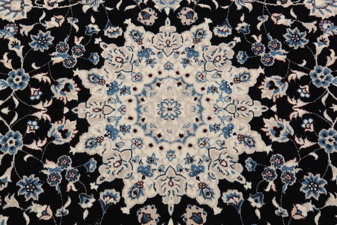 Nain Emilia - Dark Blue, Round Ø 200 cm Rug - Rugvista