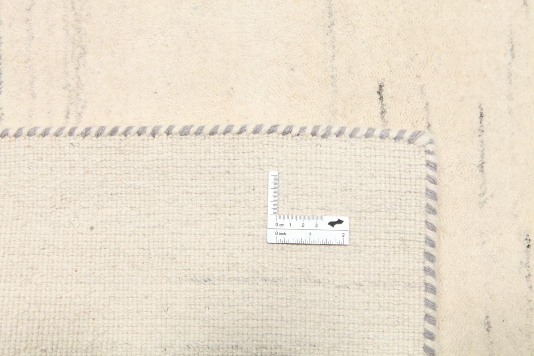 Rugvista core - Gabbeh loom Two Lines - Off White 200 x 200 cm Wool Rug ...