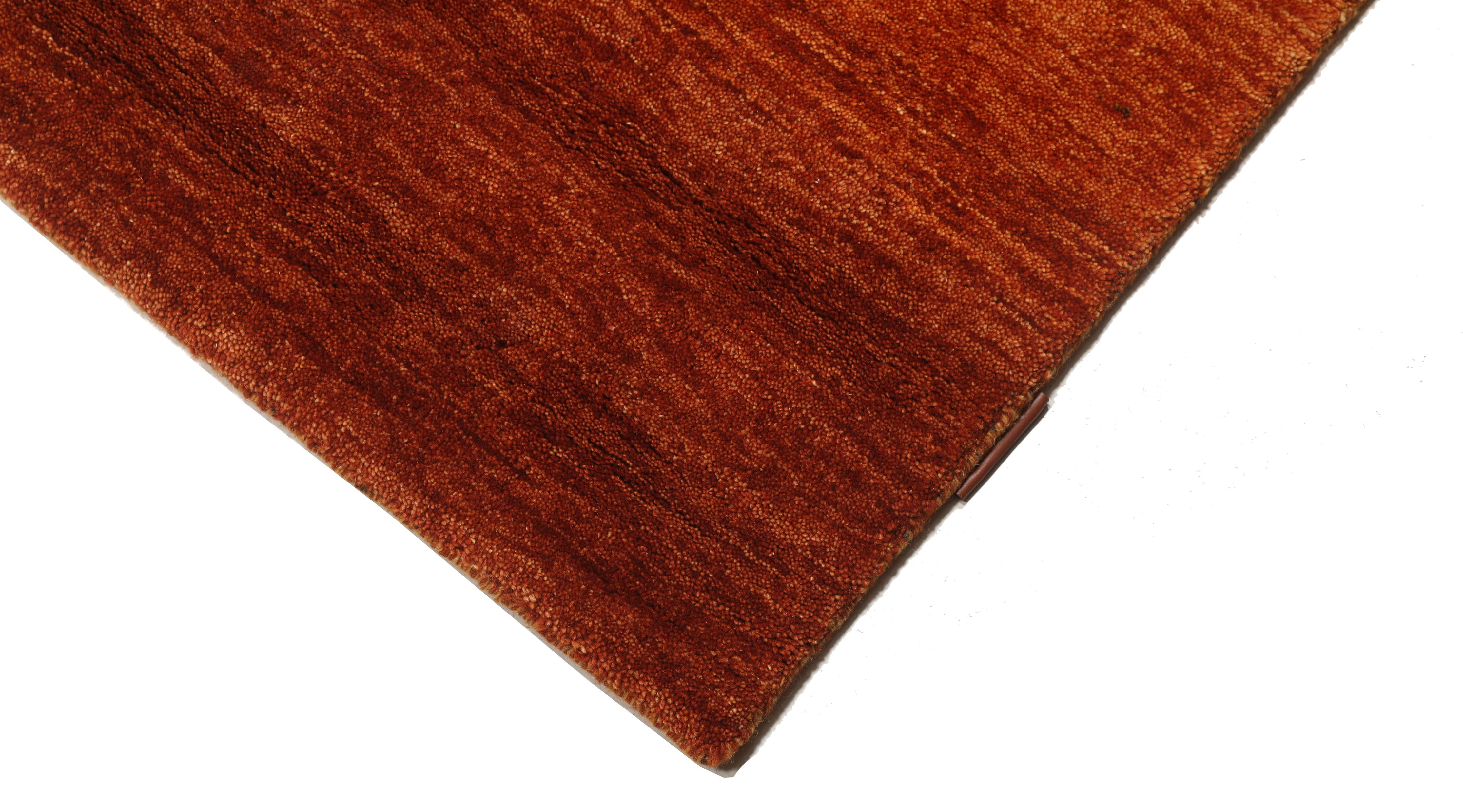Gabbeh Rainbow - Rust Red 210 x 290 cm Wool Rug - Rugvista