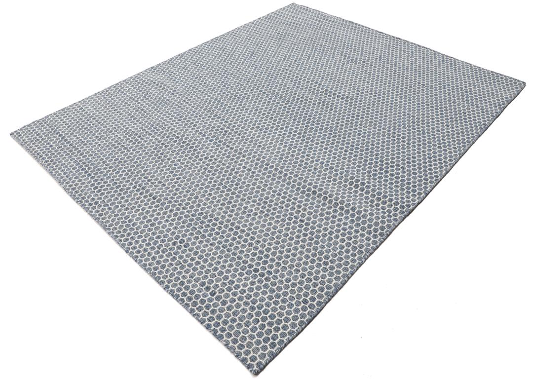 Rugvista core - Kelim Honey Comb - Blue 190 x 240 cm Wool Rug - Rugvista