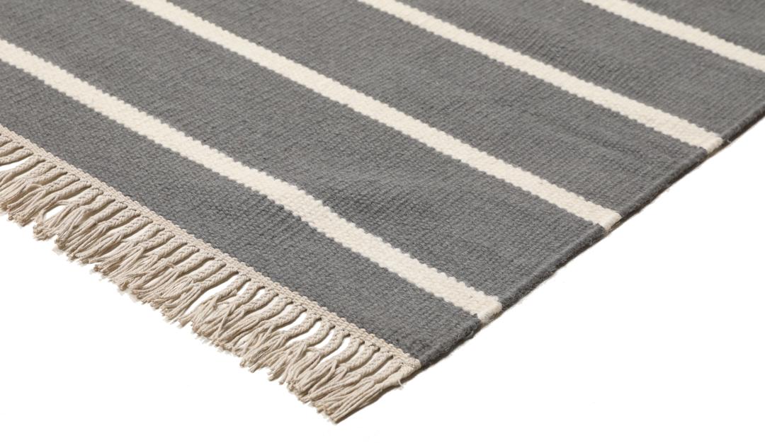 Rugvista core - Dorri Stripe - Grå 160 x 230 cm Ullteppe - Rugvista