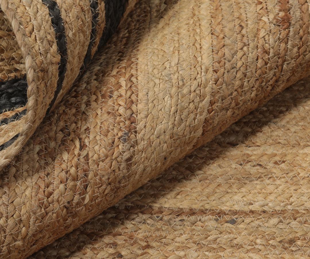 Rugvista core - Ditte Jute - Black 200 x 200 cm Jute Rug - Rugvista