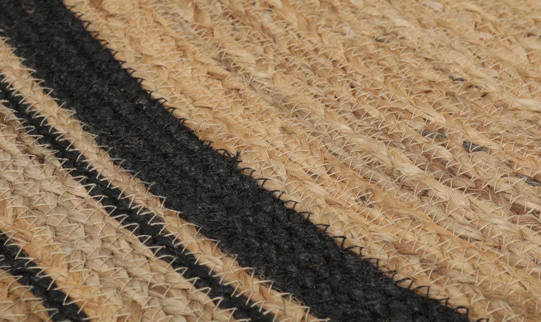 Rugvista core - Ditte Jute - Black, Round Ø 150 cm Jute Rug - Rugvista