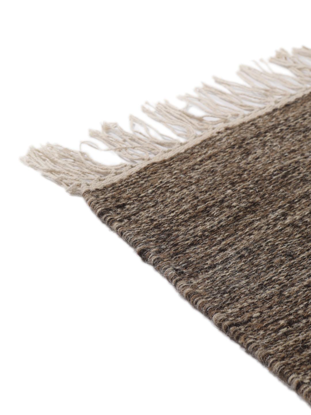 Rugvista core - Melange - Brun, Avlång 80 x 250 cm Ullmatta - Rugvista