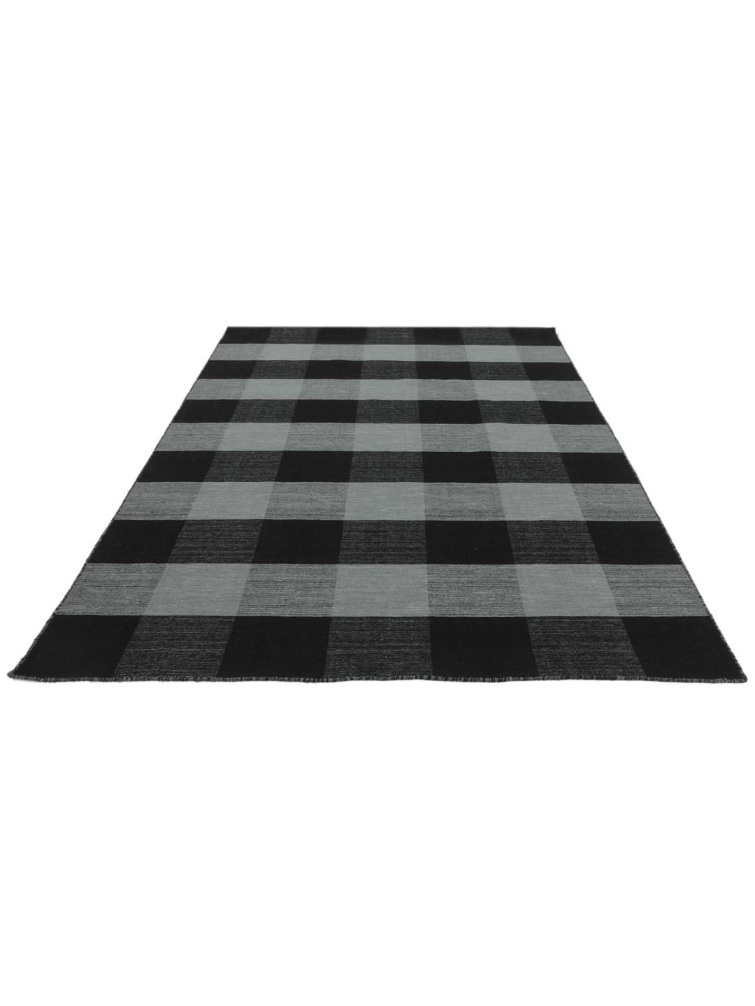 Rugvista core - Check Kilim - Black / Dark Grey 160 x 230 cm Rug - Rugvista