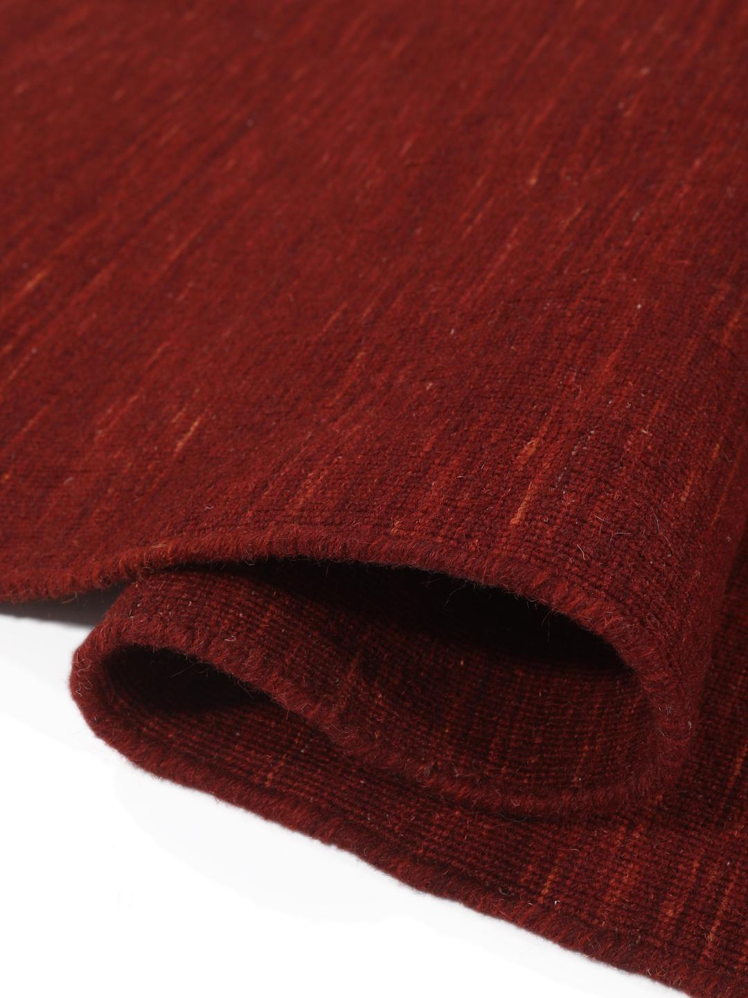 Rugvista core - Handloom flat - Dark Red, Runner 80 x 300 cm Wool Rug ...