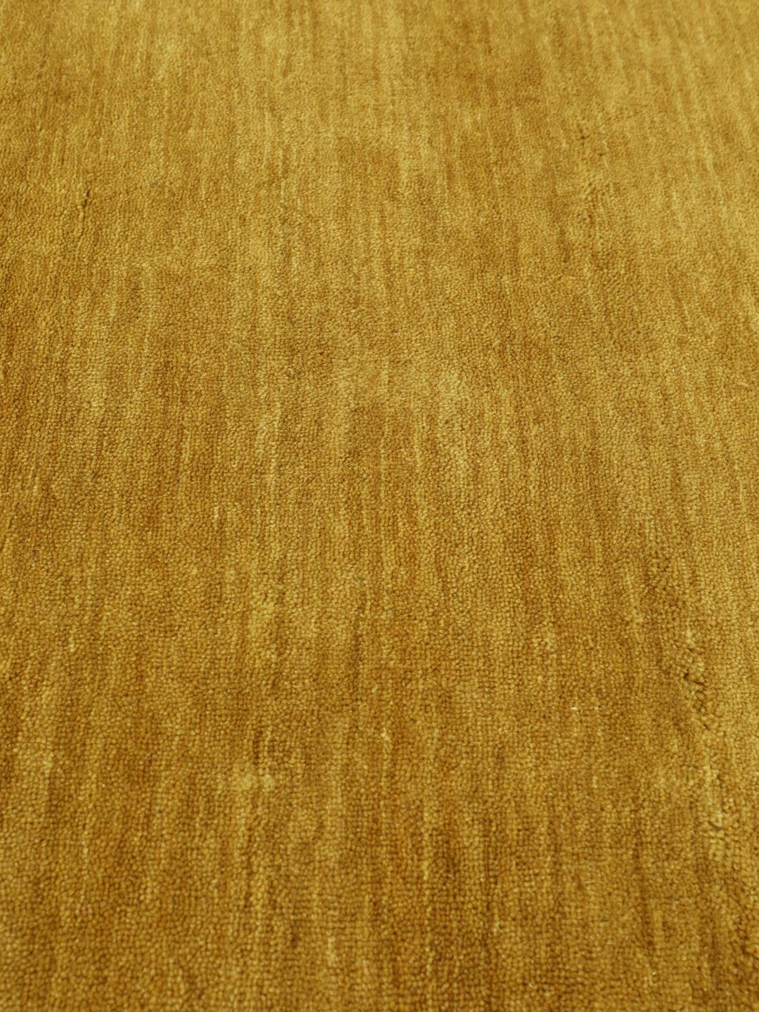 Rugvista premium - Handloom - Senapsgul, Rund Ø 200 cm Ullmatta - Rugvista