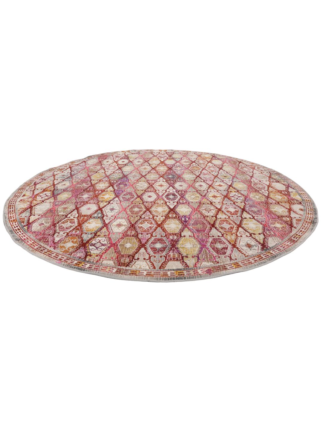 Rugvista Essential Nenax Rood Roze Rond Ø 200 Cm Vloerkleed
