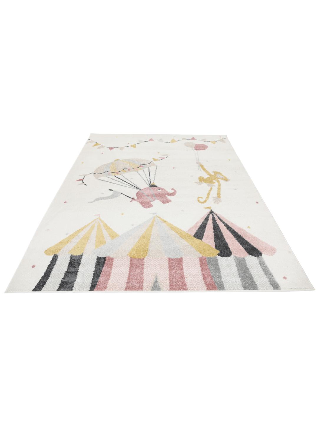 Rugvista essential - Monkey Circus - Pink / Off White 140 x 200 cm Rug ...