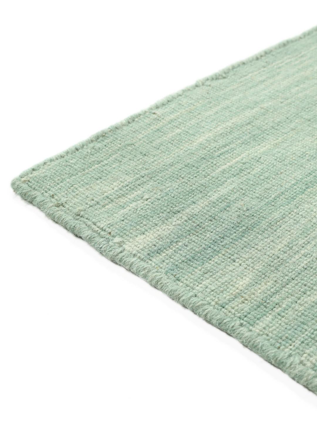 Rugvista core - Handloom flat - Mint Green, Runner 80 x 300 cm Wool Rug ...