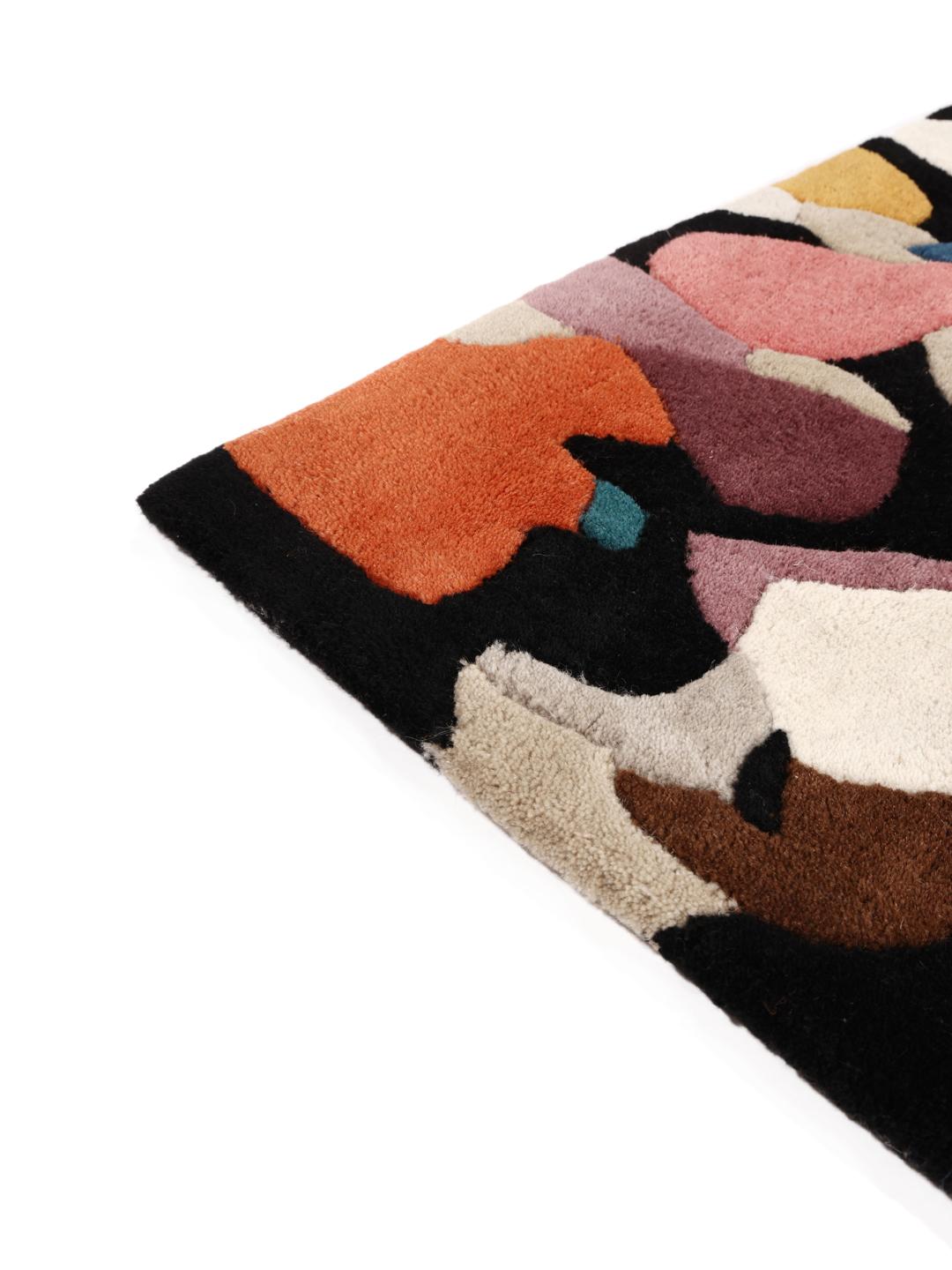 Rugvista premium - North Sea Microplastics - Black / Multicolor 160 x ...