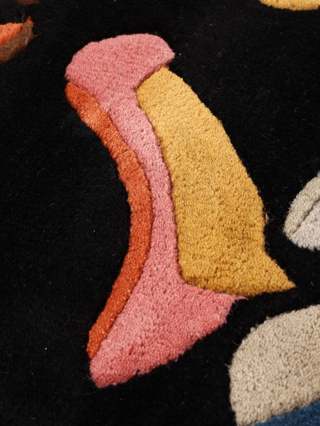 Rugvista premium - North Sea Microplastics - Black / Multicolor 160 x ...