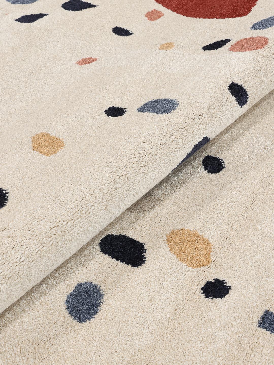 Rugvista essential - Beverly - Cream Beige / Blue, Round Ø 200 cm Rug ...