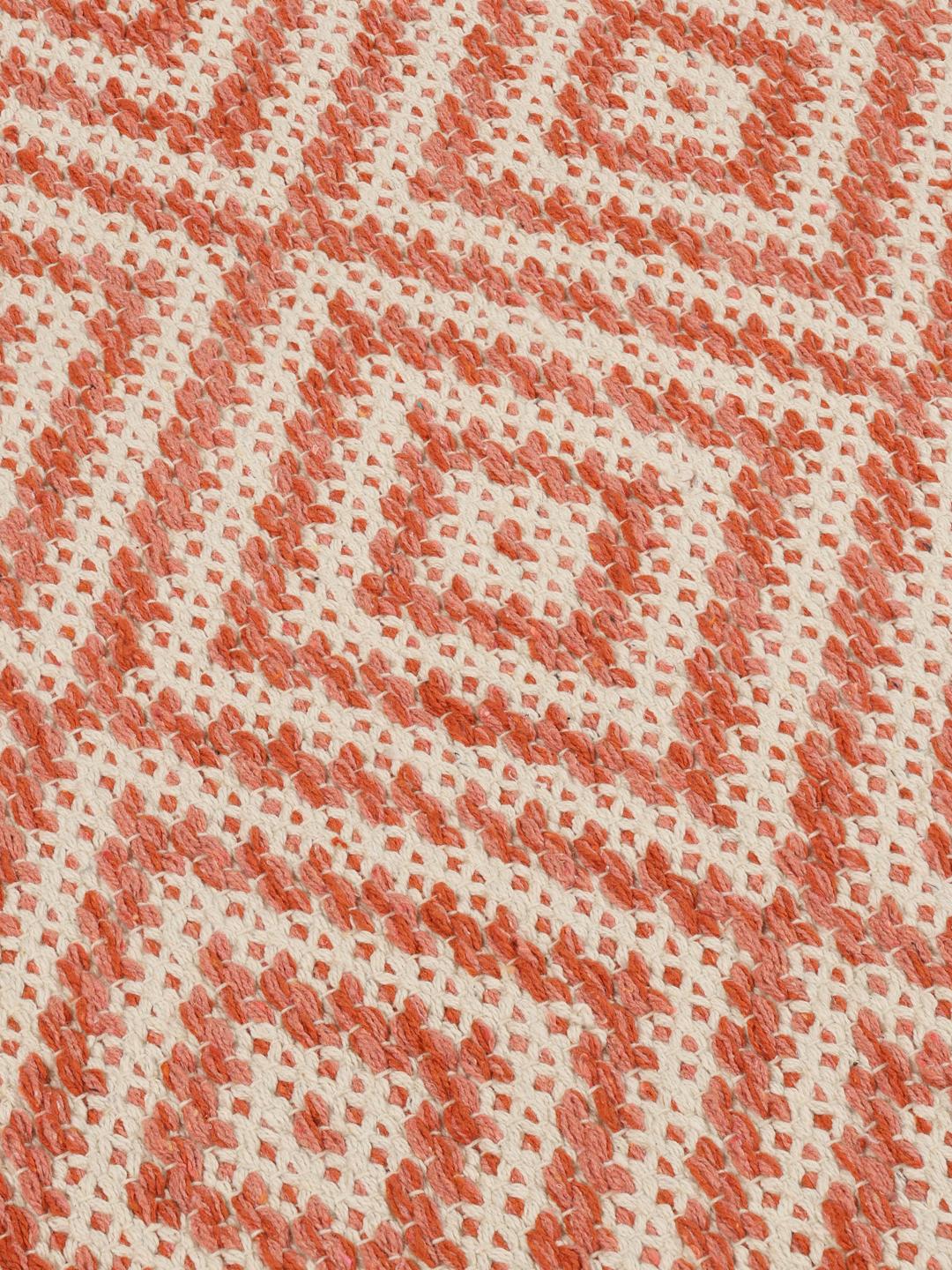 Rugvista essential - Solveig - Koraalrood / Wit 160 x 230 cm Katoen ...