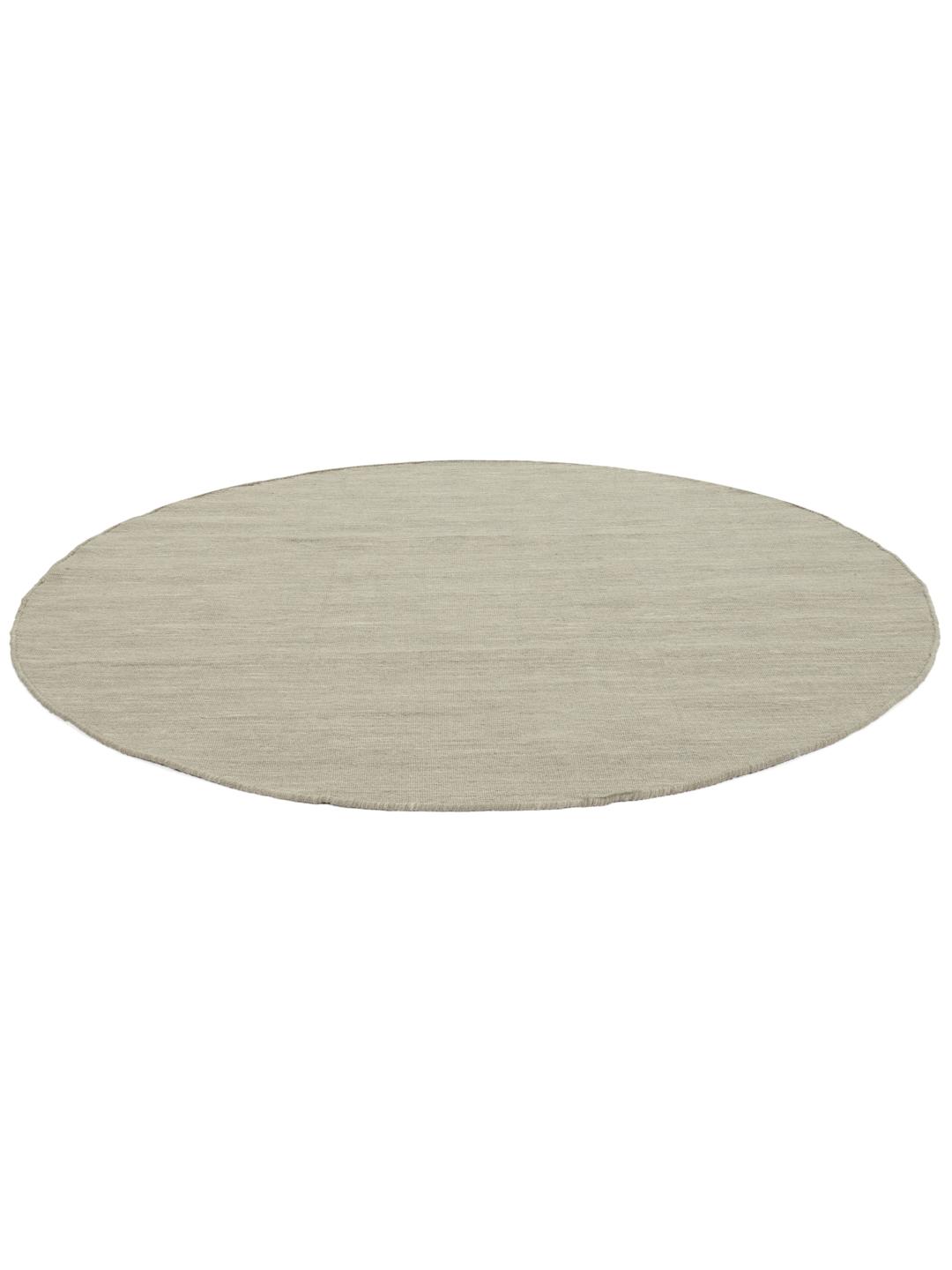 Rugvista core - Handloom flat - Light Grey / Beige, Round Ø 200 cm Wool ...