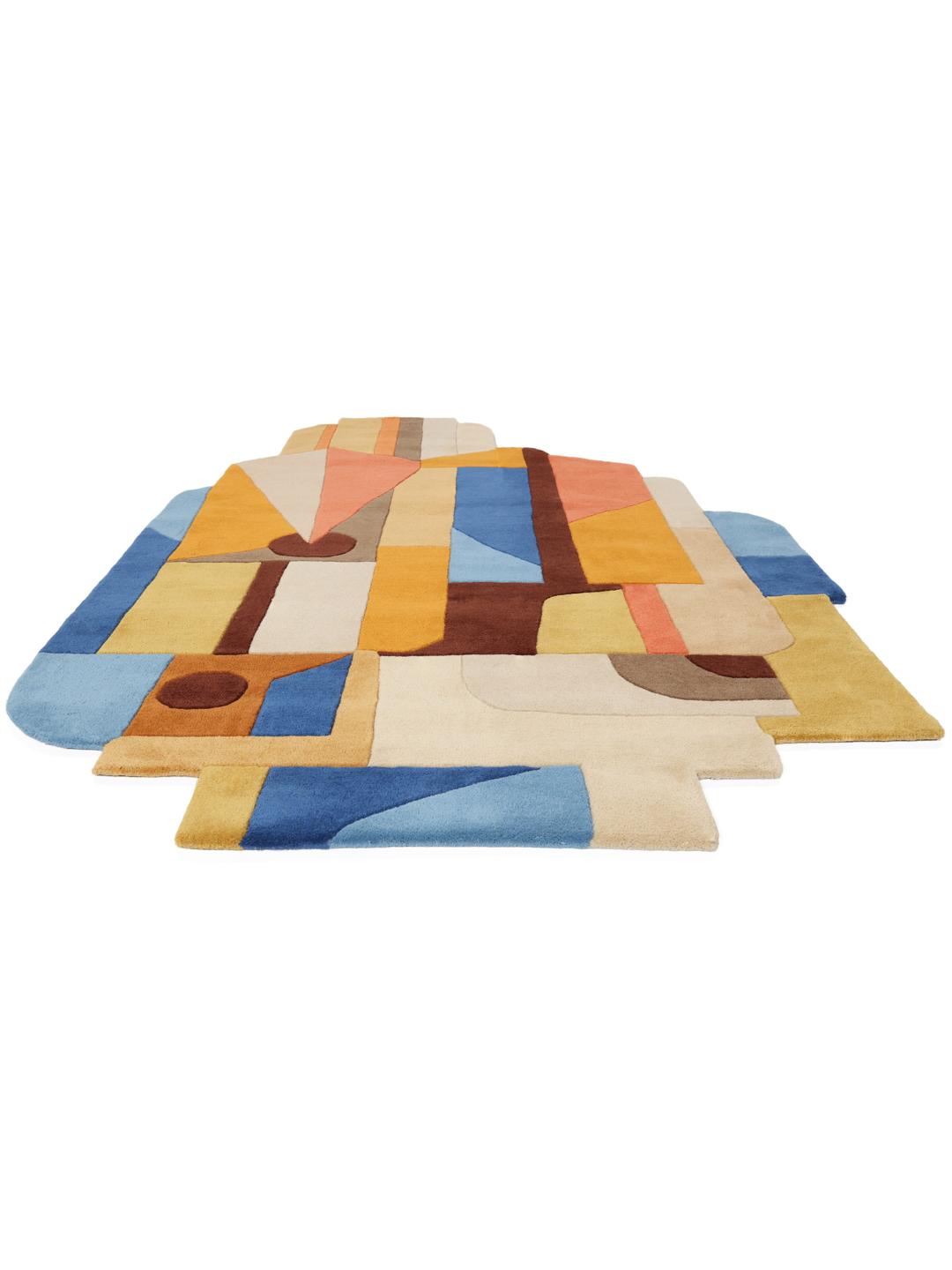 Rugvista premium - Quentin - Blue / Orange 200 x 300 cm Wool Rug - Rugvista