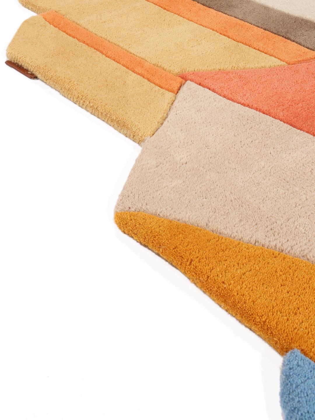 Rugvista premium - Quentin - Blue / Orange 200 x 300 cm Wool Rug - Rugvista