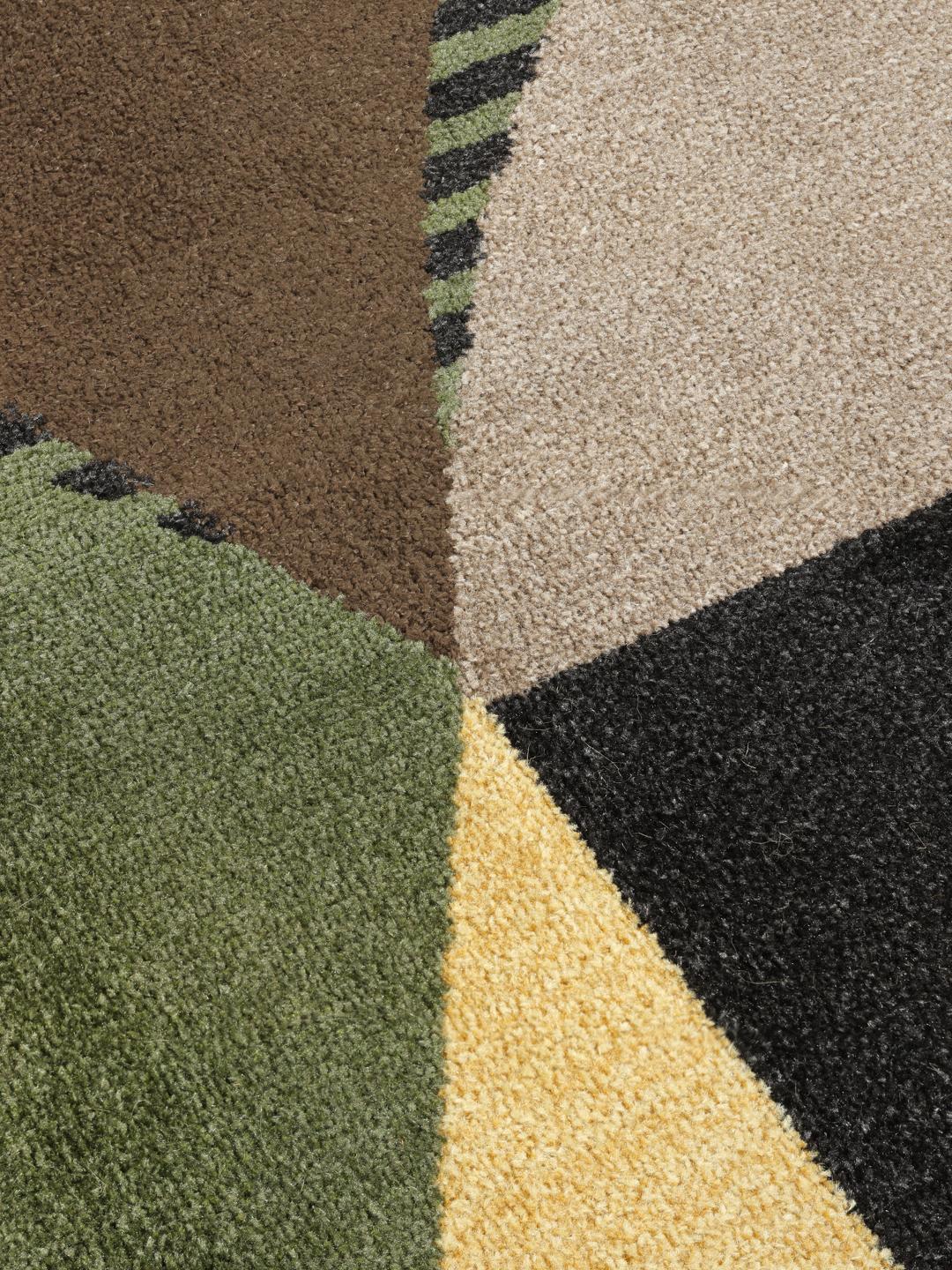 Rugvista essential - Rondo - Groen / Geel 160 x 230 cm Vloerkleed ...