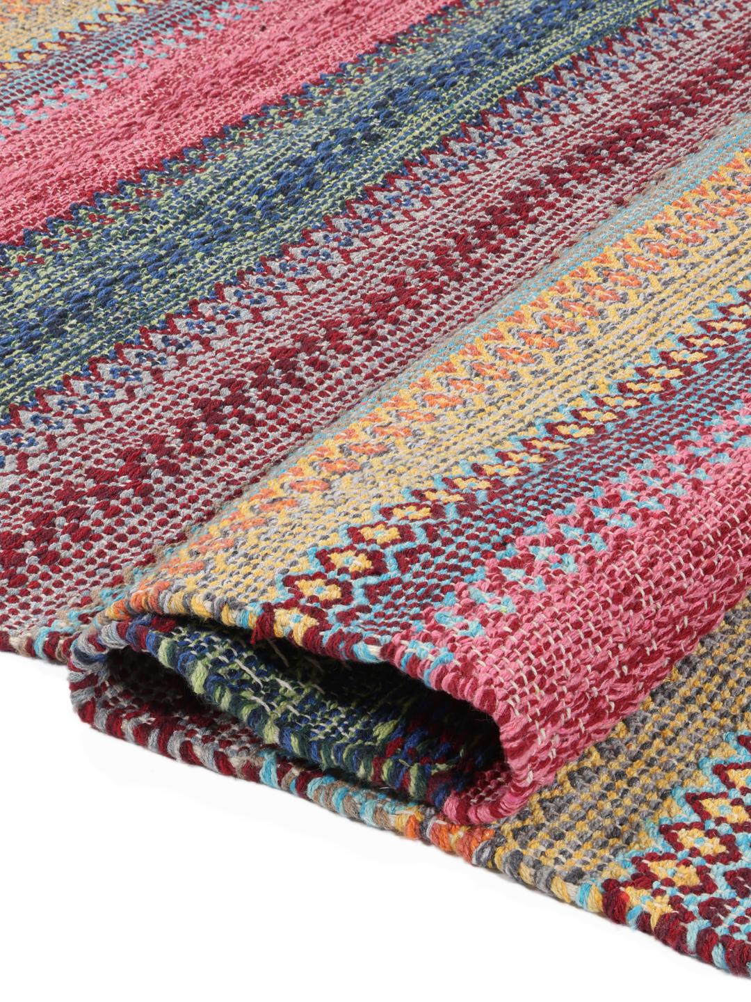 Rugvista core - Wilma - Rosa, Läufer 80 x 250 cm Baumwollteppich - Rugvista