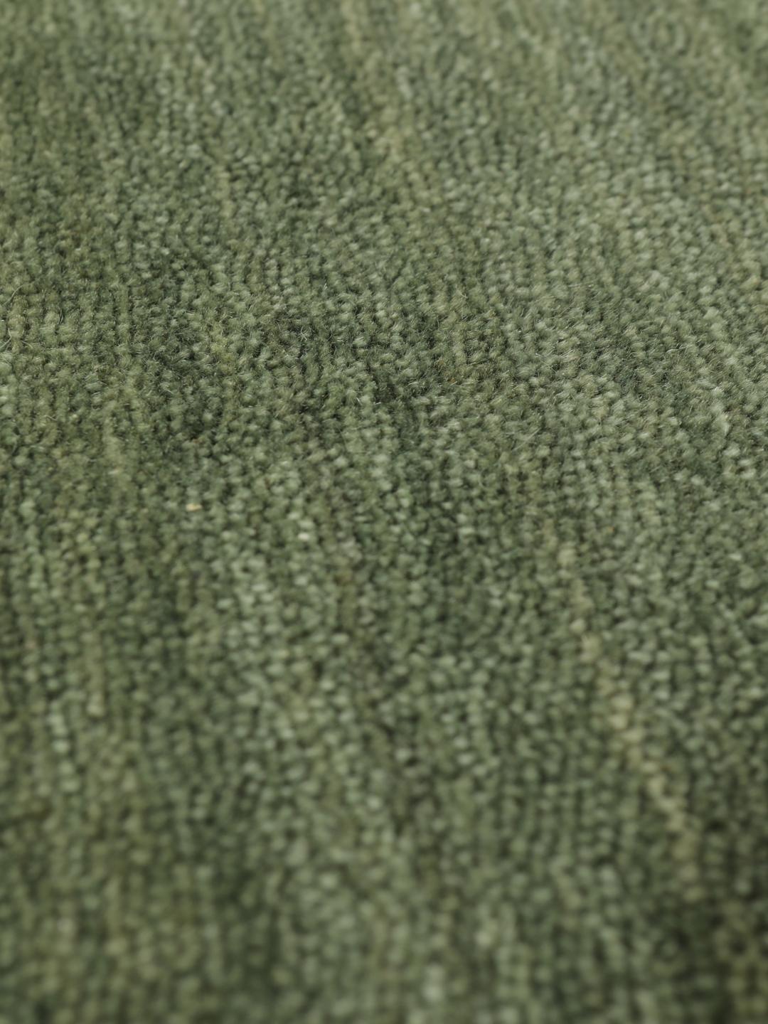 Rugvista premium - Handloom - Bosgroen, Rond Ø 200 cm Wol Vloerkleed ...