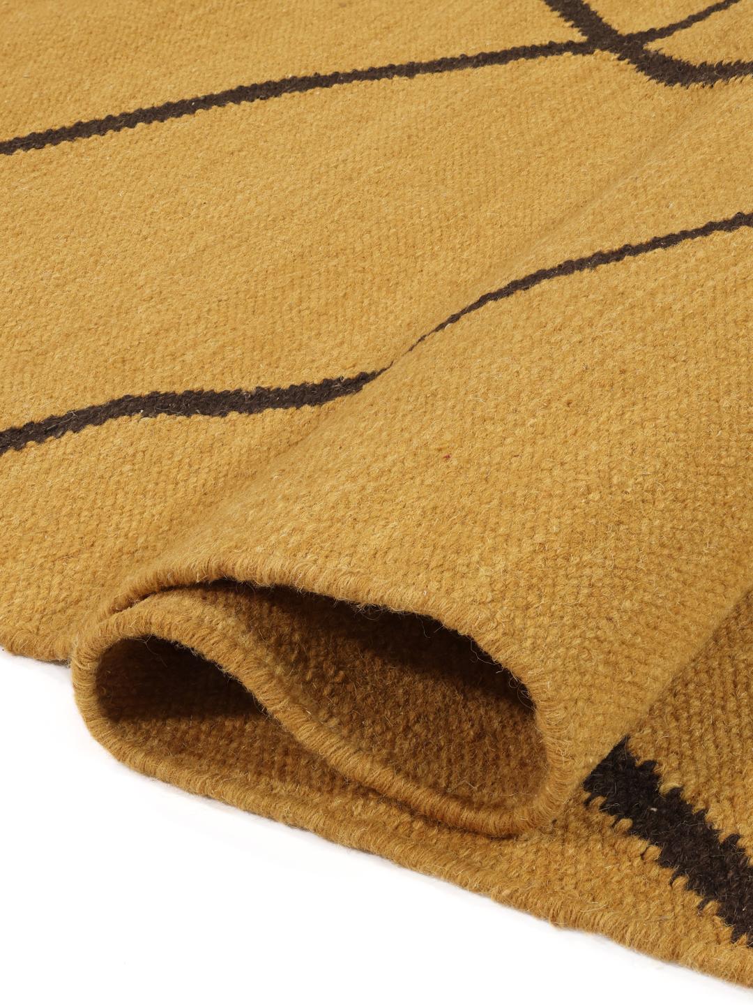 Rugvista core - Medina - Senfgelb / Dunkelbraun, Läufer 80 x 250 cm ...