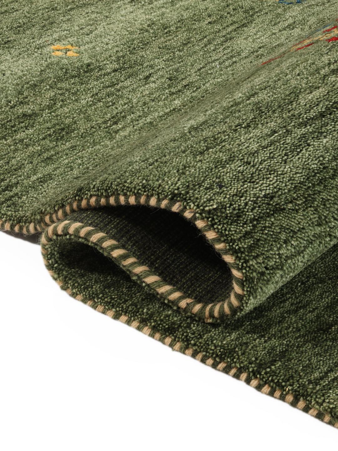 Rugvista premium - Gabbeh Giza - Vert Forêt 160 x 230 cm Tapis De Laine ...