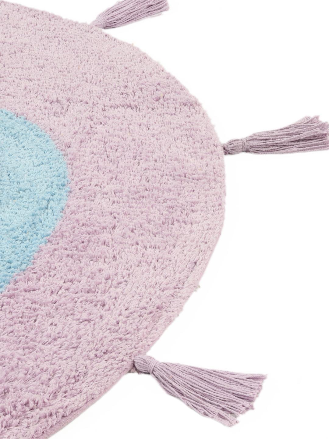 Rugvista core - Smiley - Lilla / Flerfarget, Rundt Ø 150 cm ...