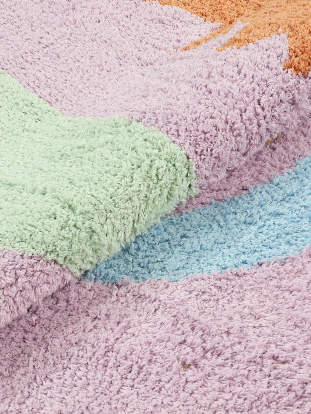 Rugvista core - Smiley - Lilla / Flerfarget, Rundt Ø 150 cm ...