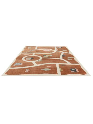 Rugvista essential - Road map - Rust Red / Multicolor 160 x 230 cm Rug ...