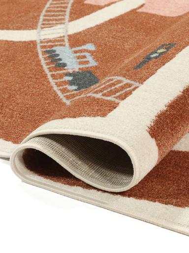 Rugvista essential - Road map - Rust Red / Multicolor 160 x 230 cm Rug ...