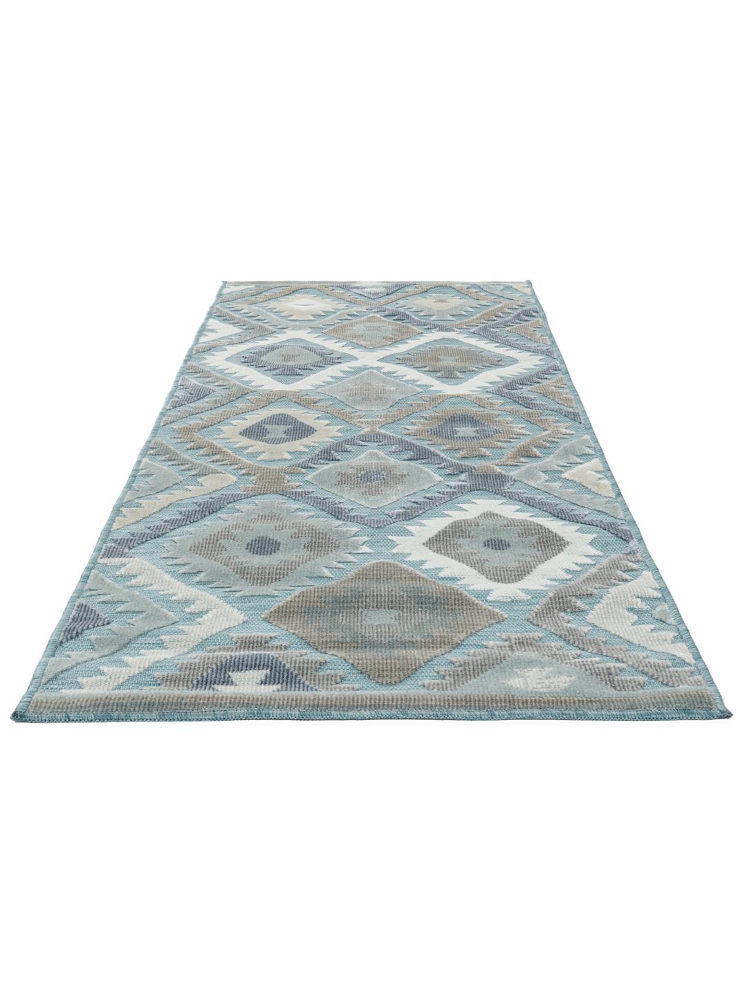 Rugvista essential - Sabine - Blå, Avlång 80 x 200 cm Matta - Rugvista