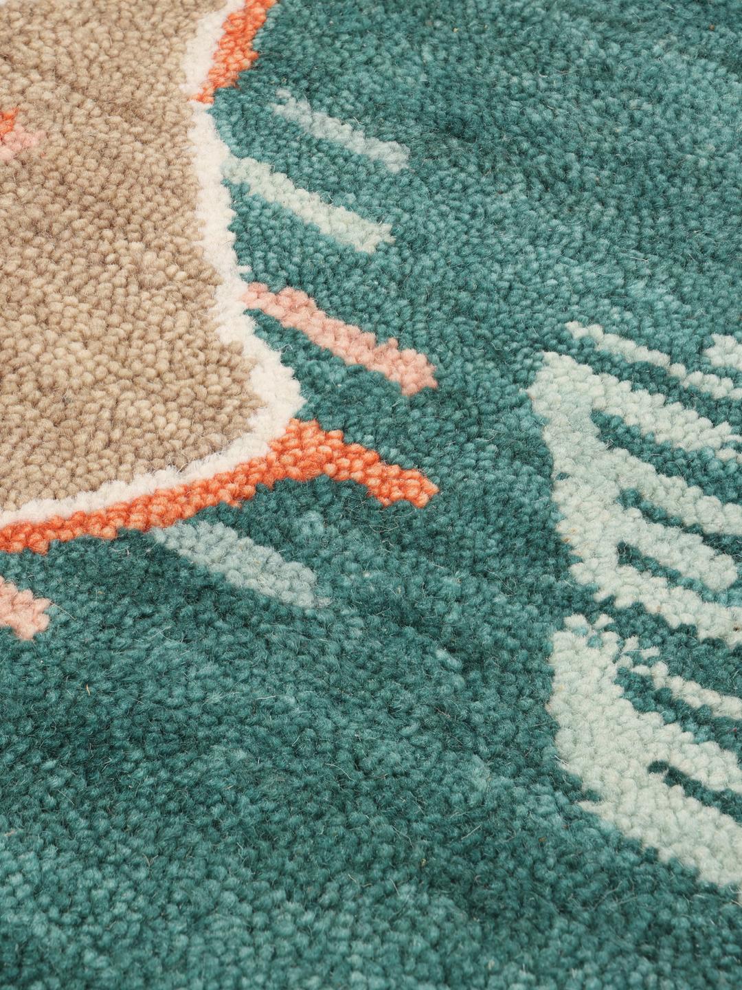 Rugvista premium - Sprinkle - Green / Multicolor 200 x 300 cm Wool Rug ...