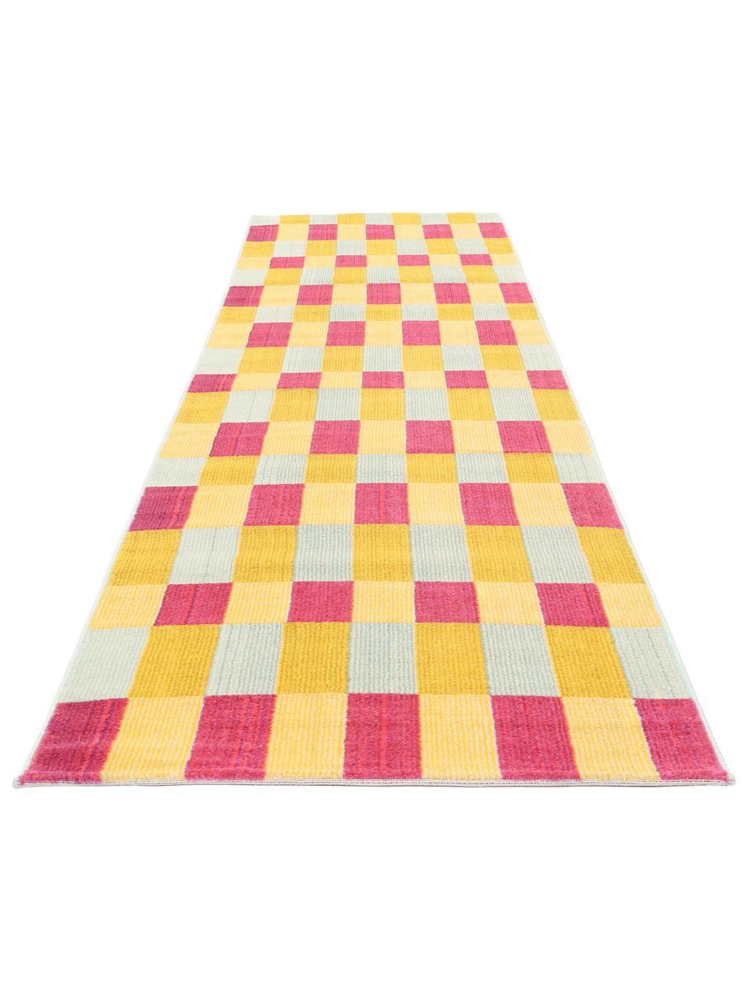 Rugvista essential - Flor - Rosa / Gelb, Läufer 80 x 350 cm Teppich ...