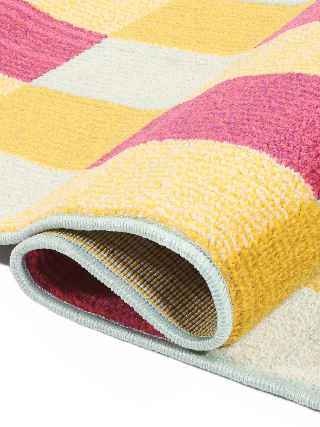 Rugvista essential - Flor - Rosa / Gelb 140 x 200 cm Teppich - Rugvista