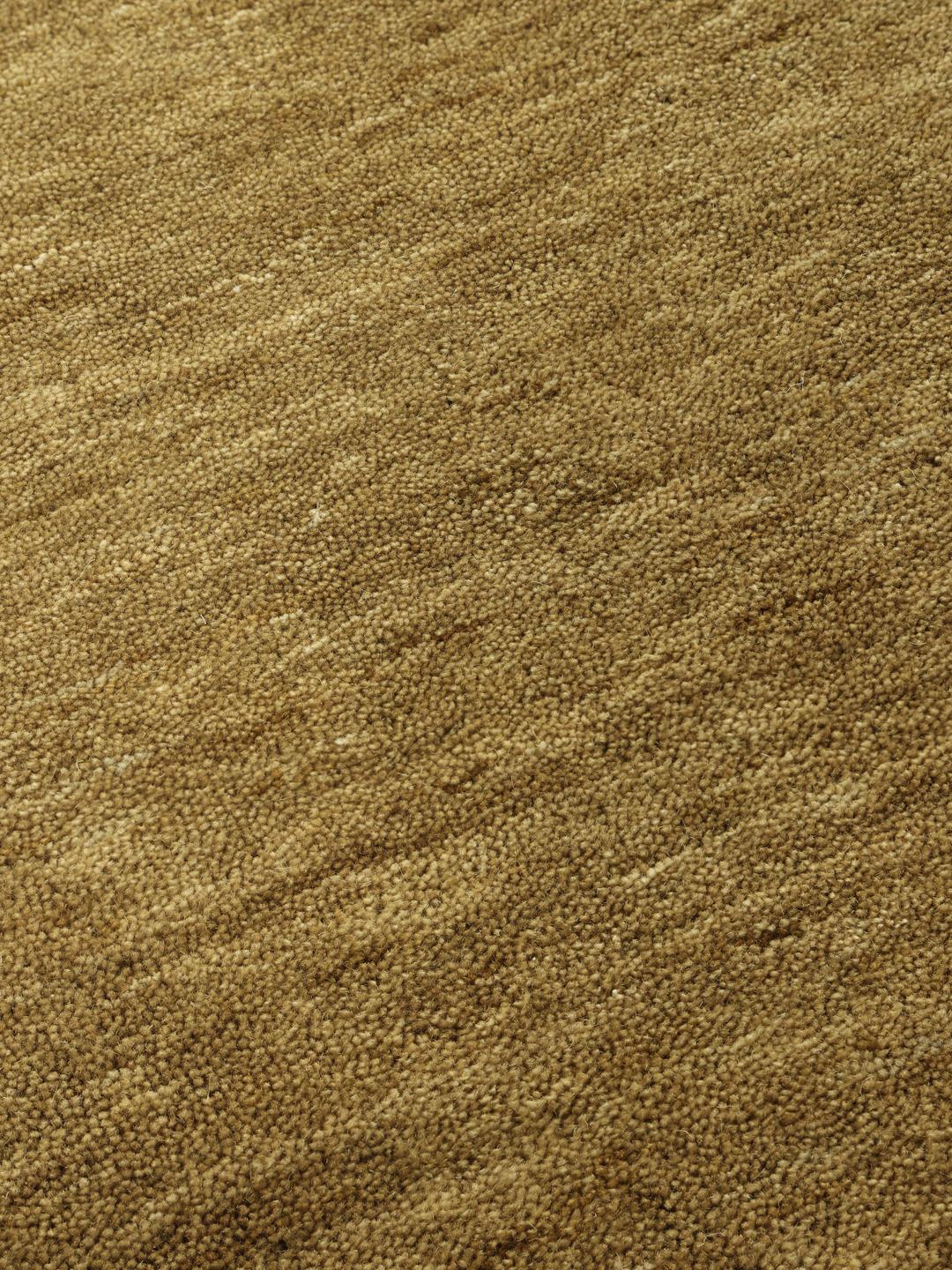 Rugvista premium - Handloom fringes - Olivengrønn 200 x 300 cm Ullteppe ...