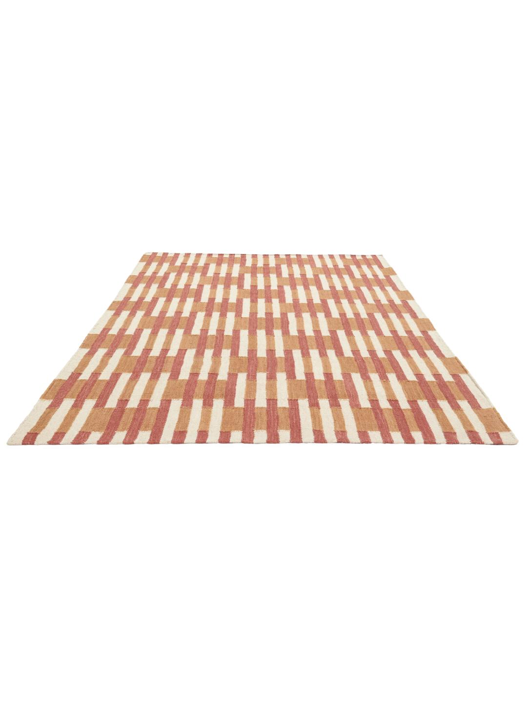 Rugvista core - Challi - Korallenrot 160 x 230 cm Wollteppich - Rugvista