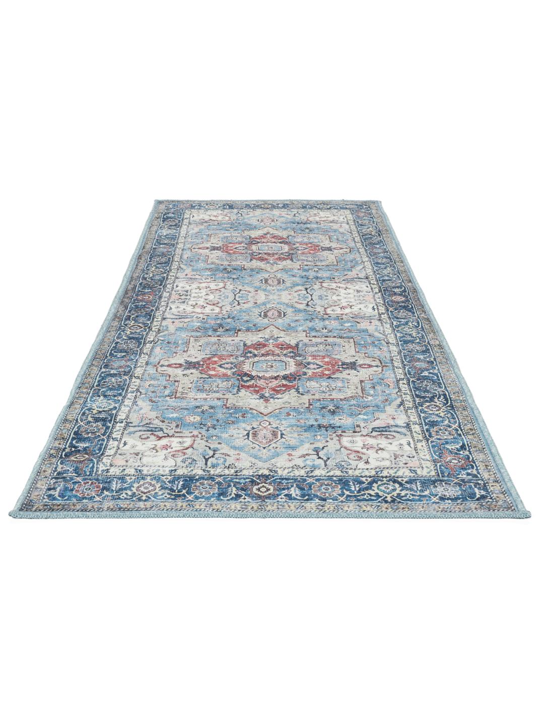 Rugvista essential - Georgia Oriental - Blue / Multicolor, Runner 80 x ...