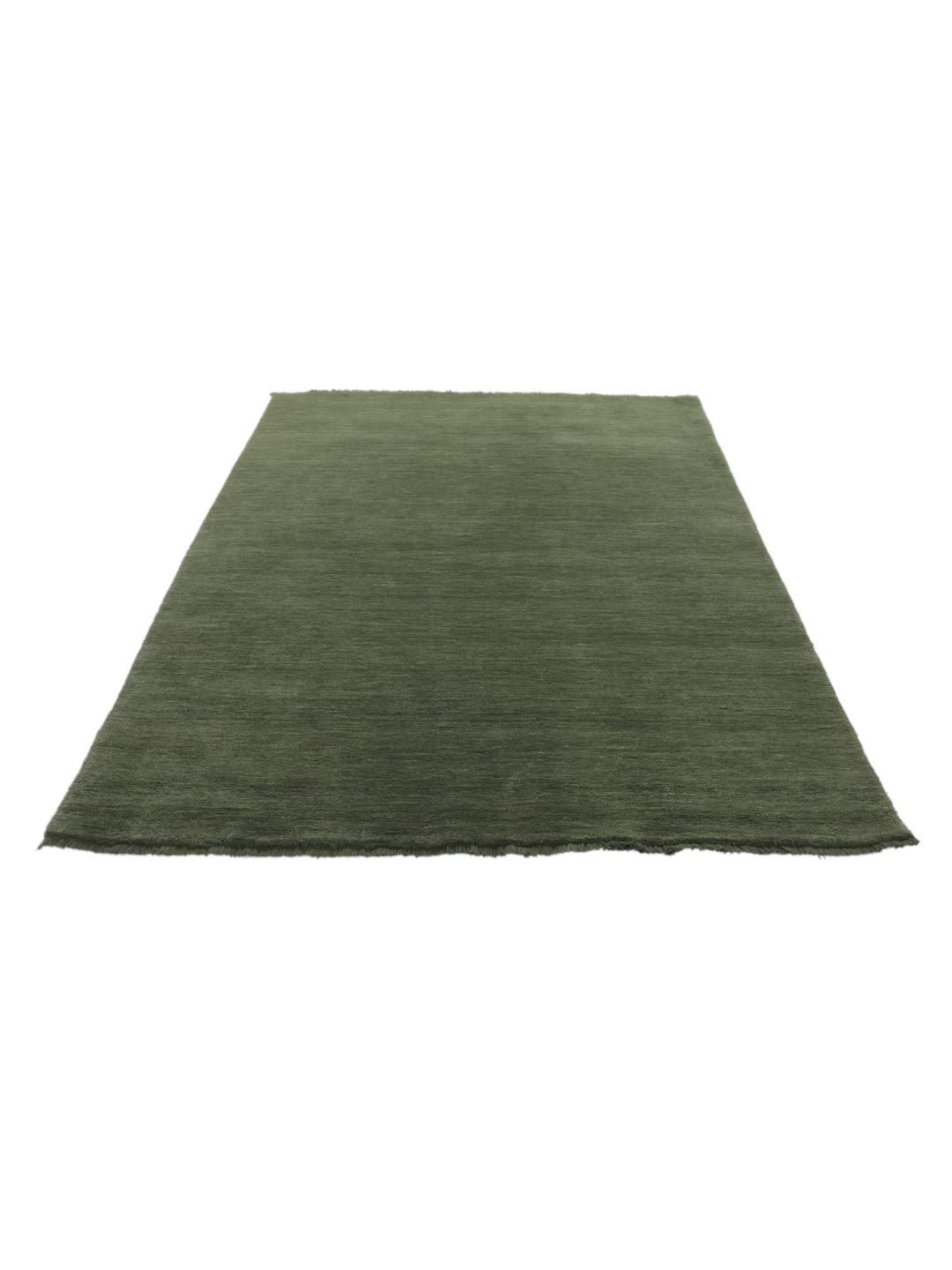 Rugvista premium - Handloom fringes - Bosgroen Wol Vloerkleed - Rugvista