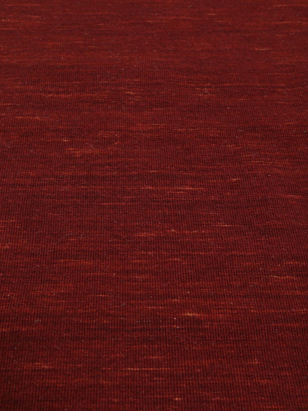 Rugvista core - Handloom flat - Dark Red 250 x 250 cm Wool Rug - Rugvista
