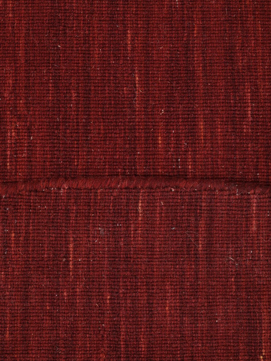 Rugvista core - Handloom flat - Dark Red, Round Ø 150 cm Wool Rug ...