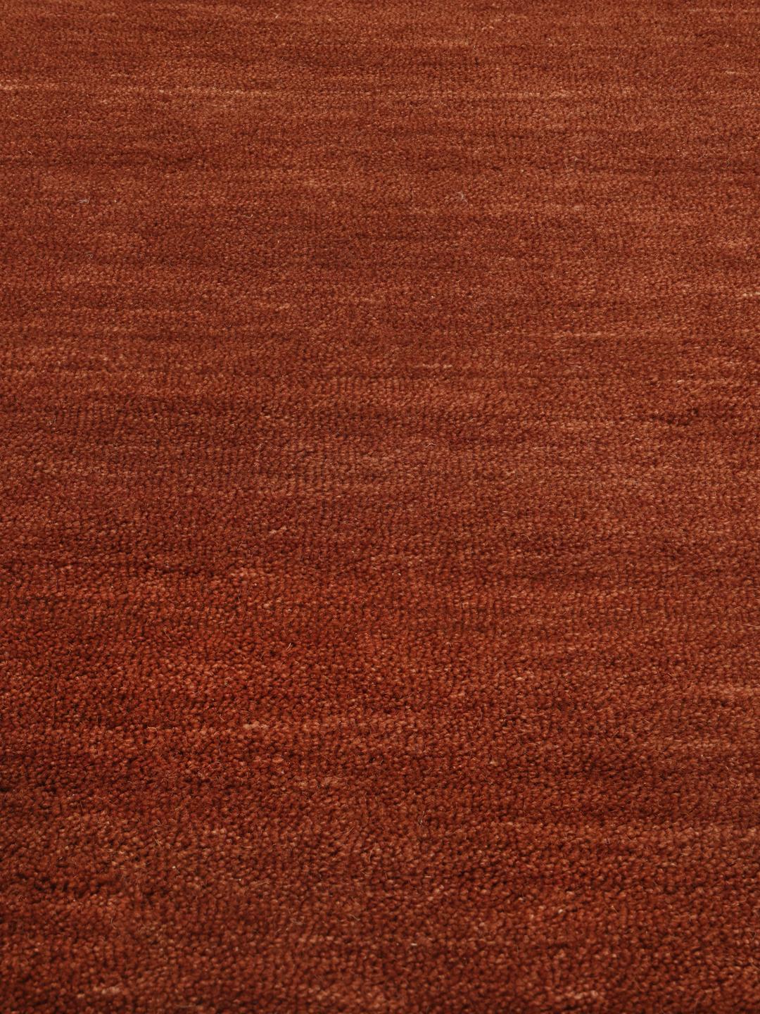 Rugvista premium - Handloom - Rouge Rouille, Ronds Ø 200 cm Tapis De ...
