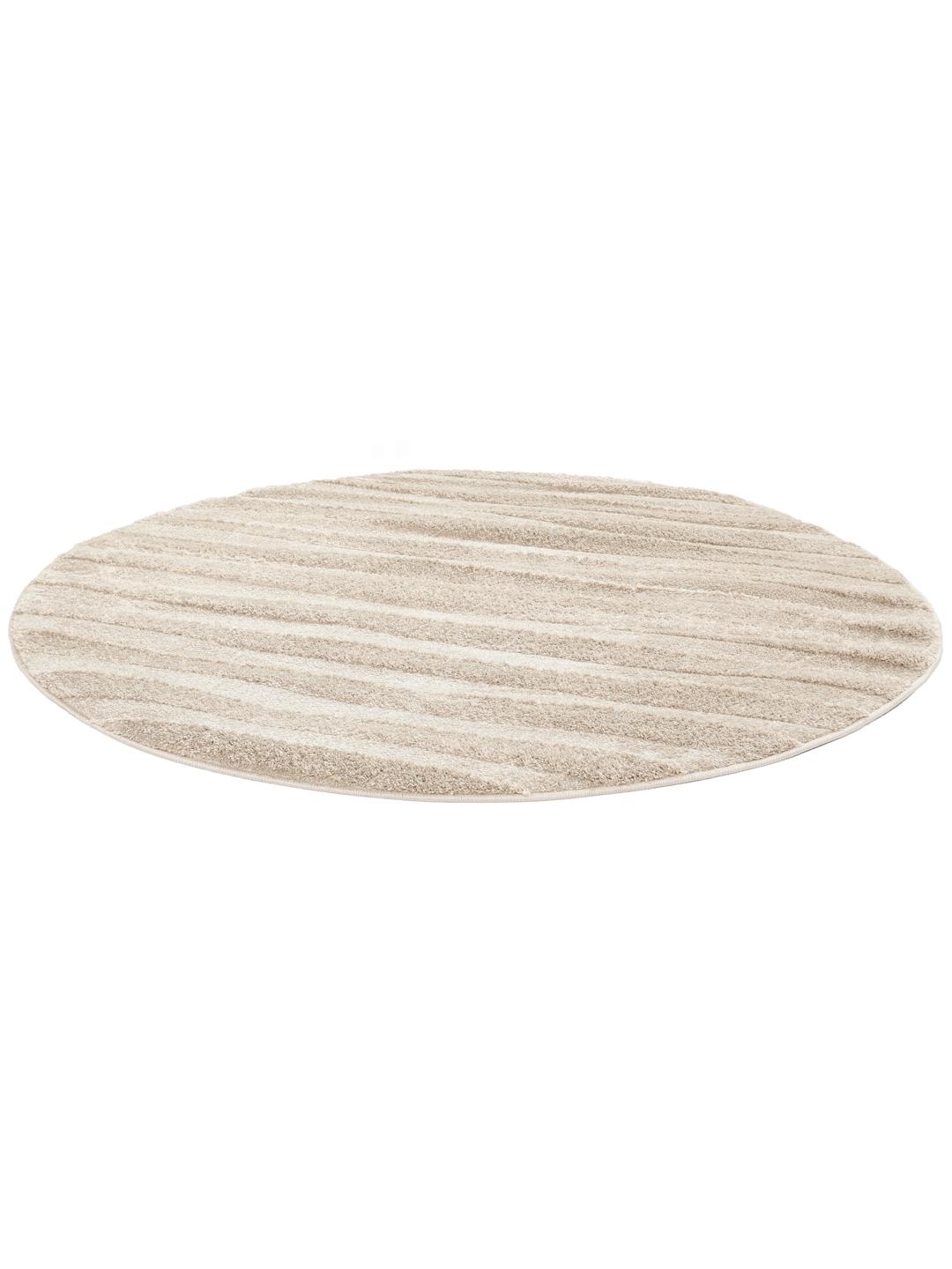 Rugvista essential - Boulevard - Beige, Rond Ø 200 cm Vloerkleed - Rugvista