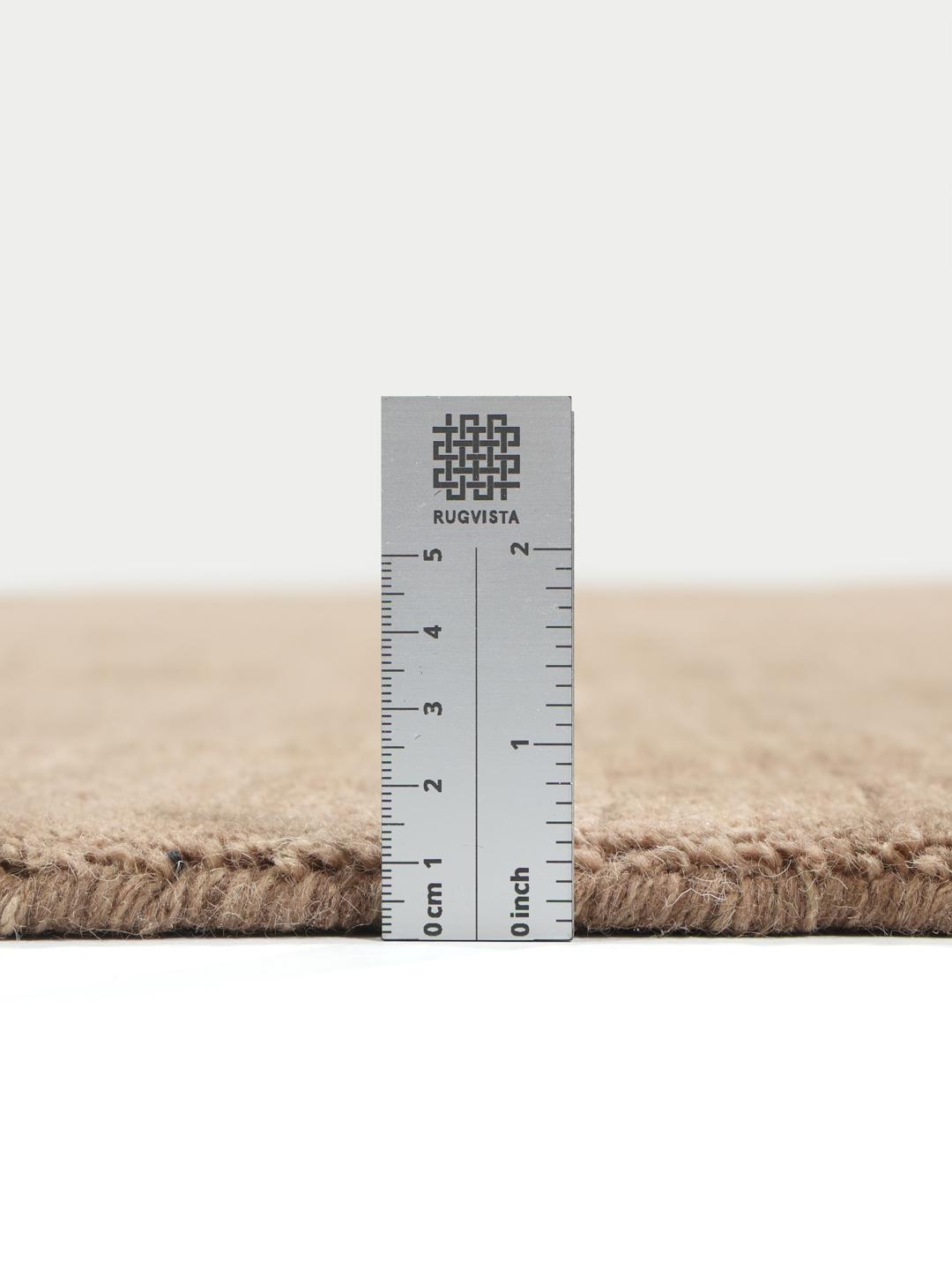 Rugvista premium - Handloom - Light Brown, Round Ø 100 cm Wool Rug ...