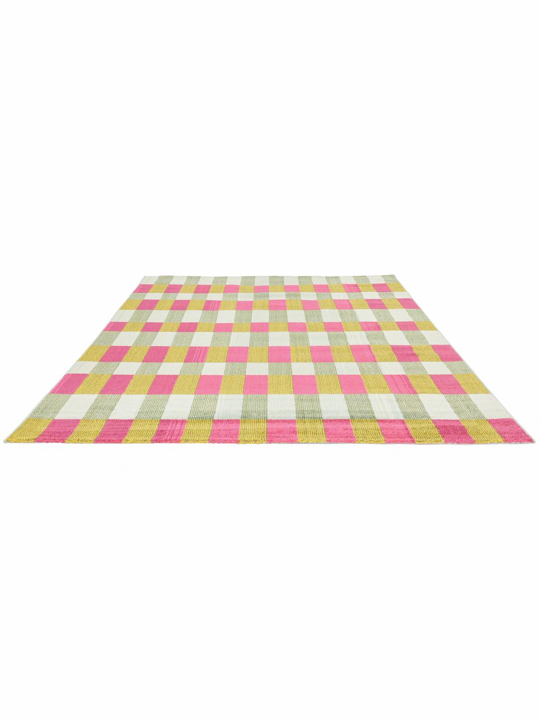 Rugvista essential - Flor - Pink / Green Rug - Rugvista