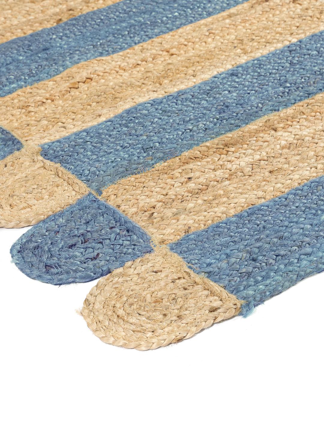 Rugvista essential - Elba - Blue / Beige, Runner 80 x 200 cm Jute Rug ...