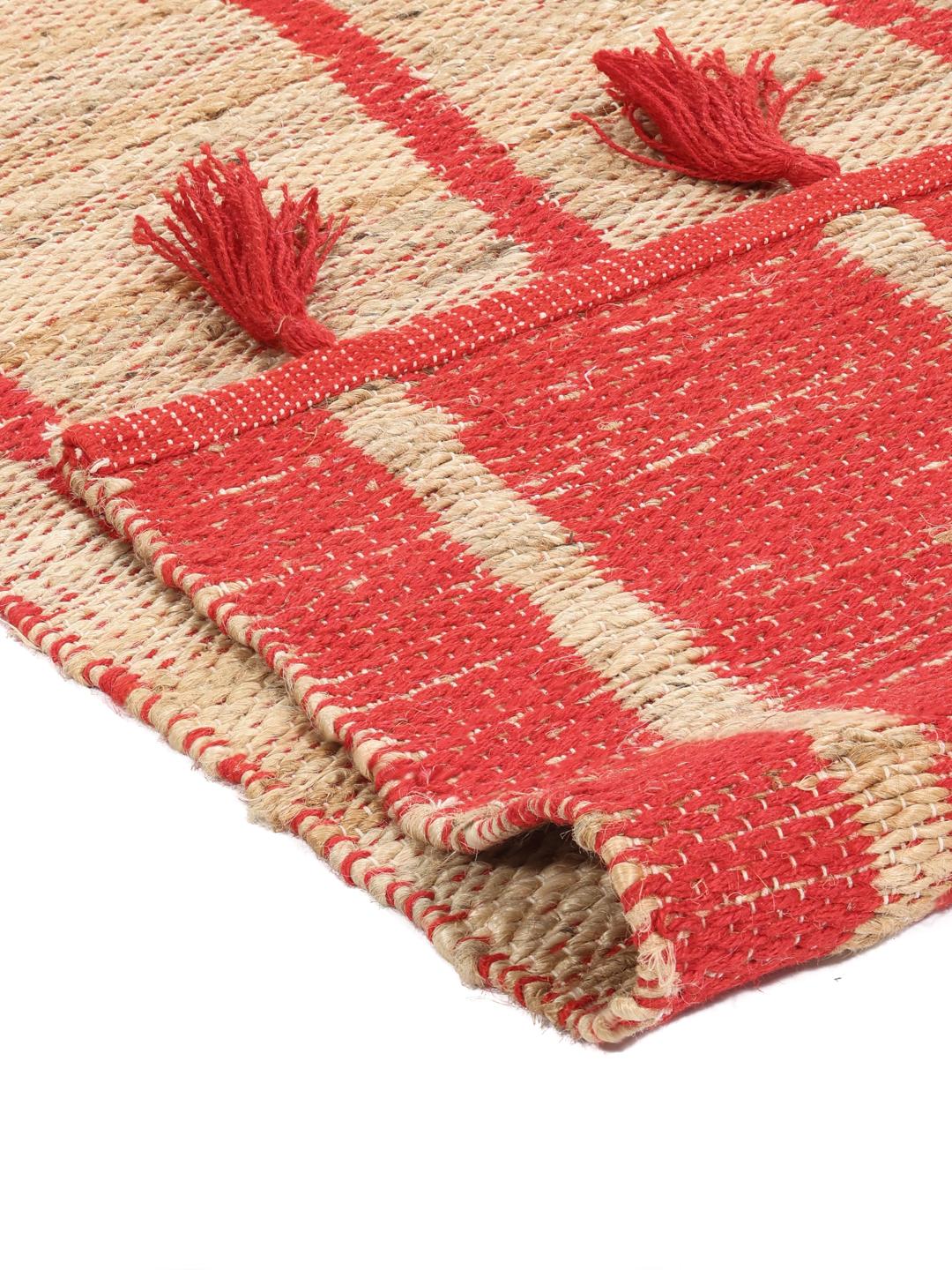 Rugvista core - Waves - Beige / Red 200 x 300 cm Jute Rug - Rugvista