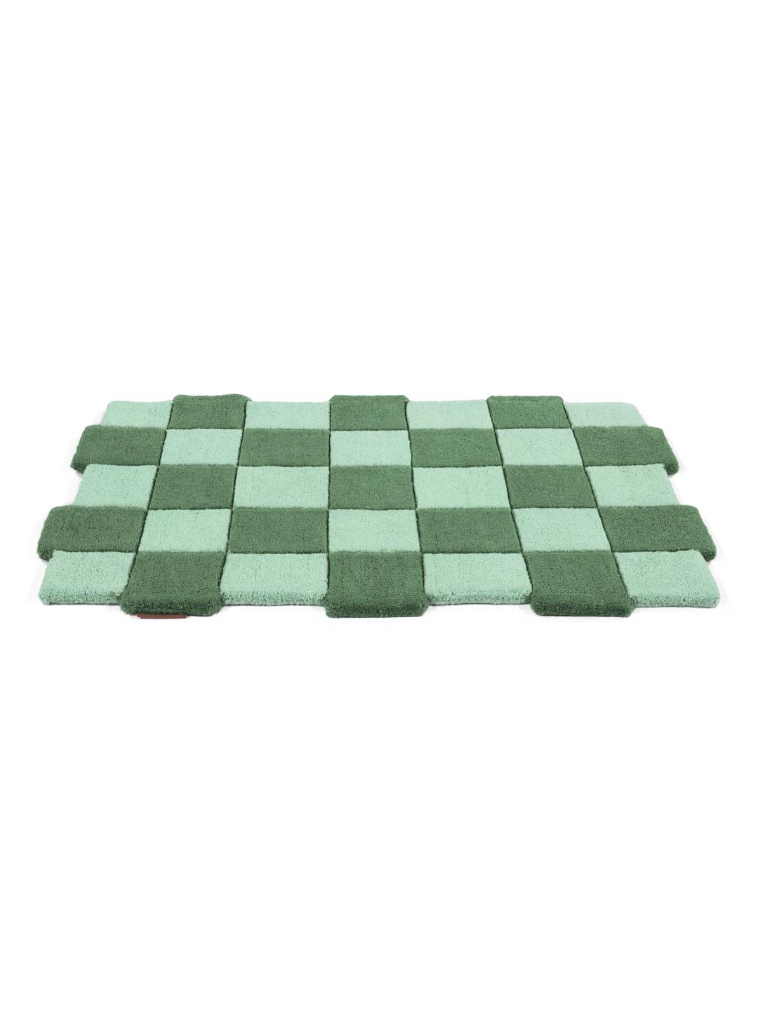 Rugvista premium - Checkmate - Vihreä / Mintunvihreä 60 x 90 cm ...
