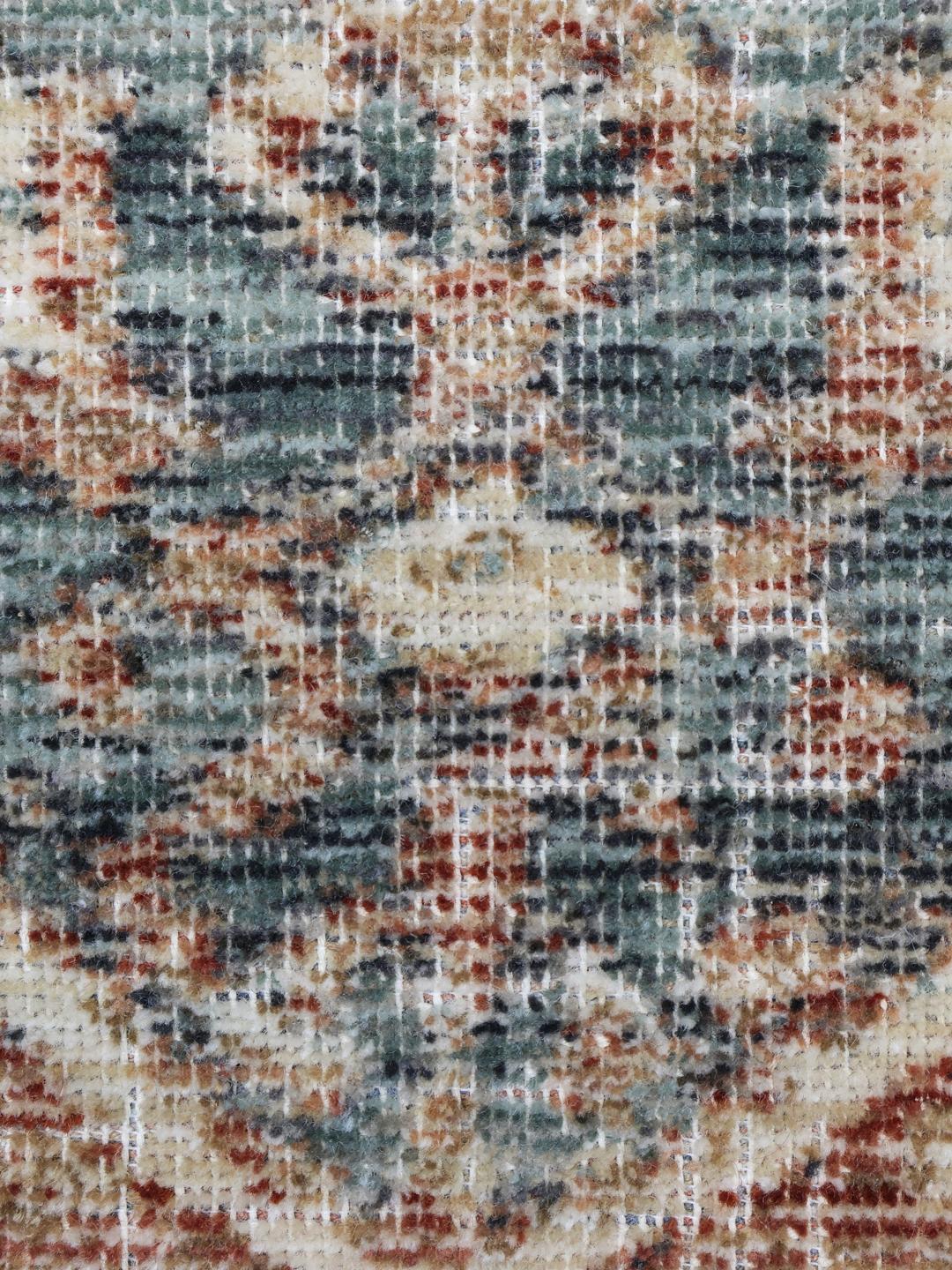 Rugvista core - Iramis - Rustrød / Grønn, Avlang 80 x 250 cm Ullteppe ...