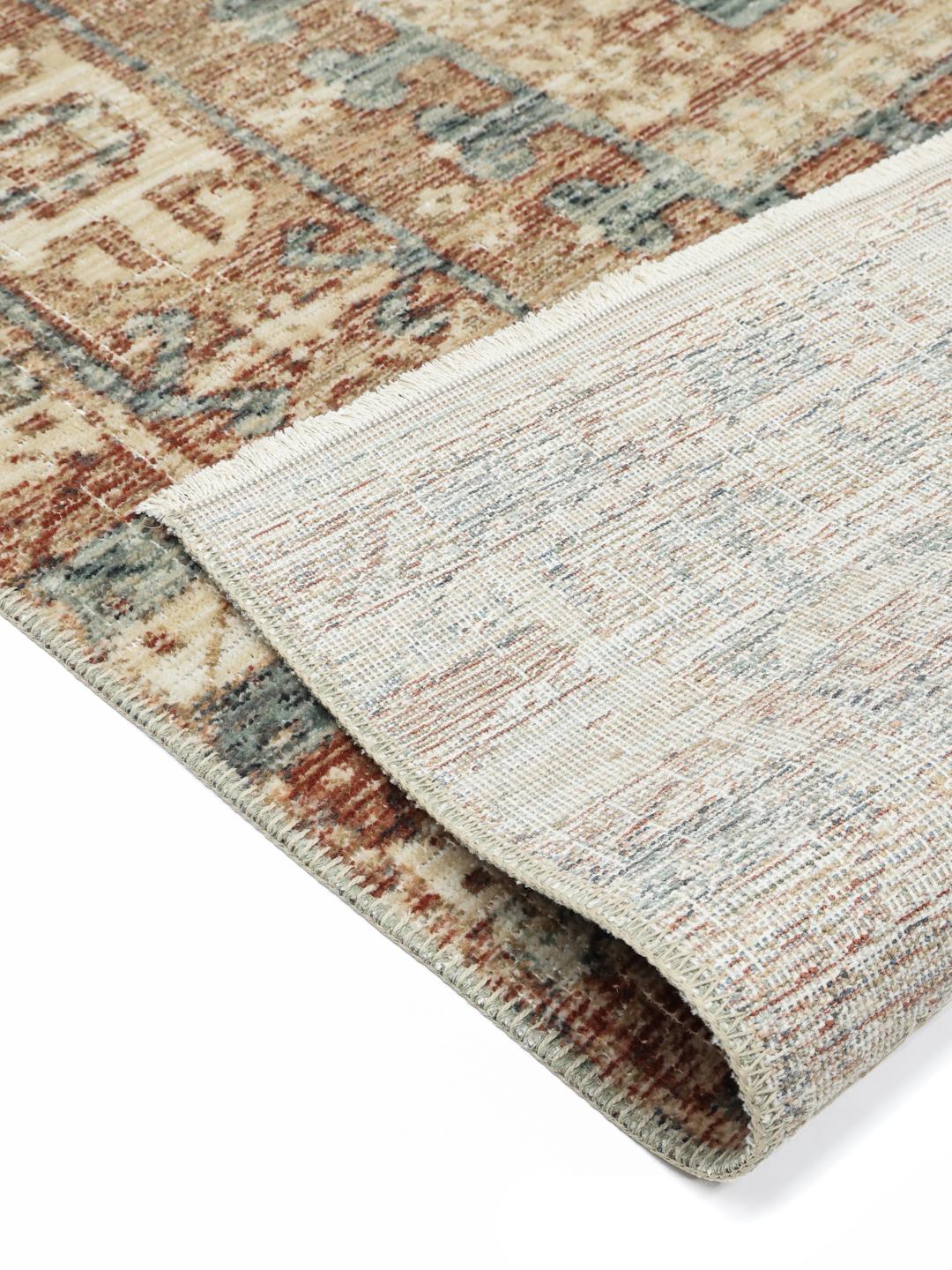 Rugvista core - Iramis - Rust Red / Green, Runner 80 x 250 cm Rug ...