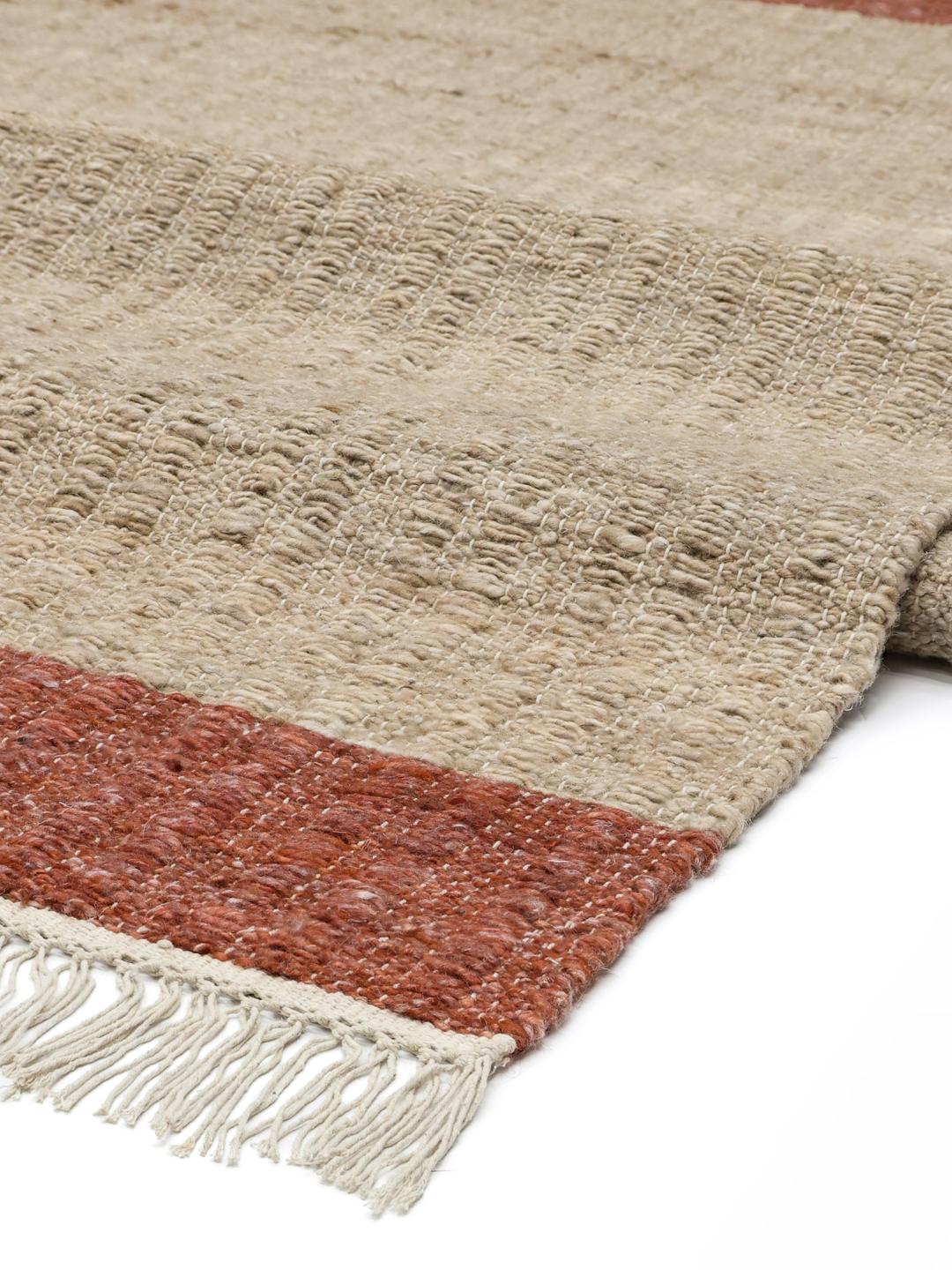 Rugvista core - Alesso - Light Brown / Rust Red 200 x 300 cm Wool Rug ...
